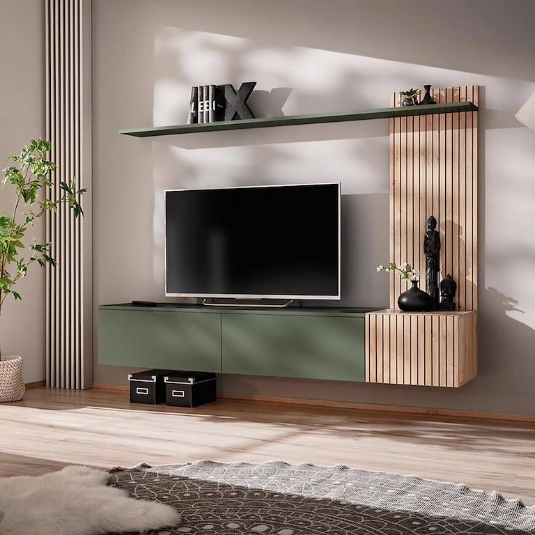 Solo regal 180x40x130 cm hickory jackson/zelena