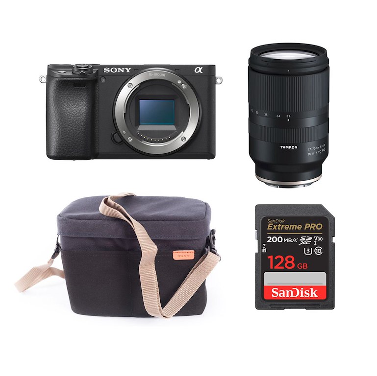 Sony Alpha a6700 + Tamron 17-70mm f/2.8 Di III-A VC RXD + SD 128gb + Sony ORIGINAL TORBA