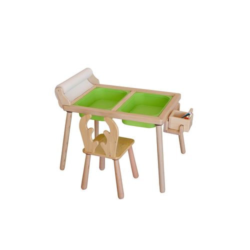 Hanah Home dečji set stola i stolica Roll and Chair, zeleni