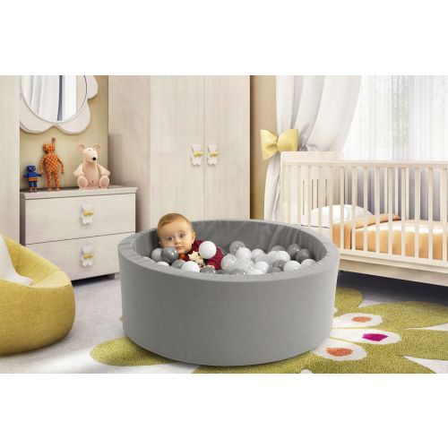 Hanah Home bazen sa lopticama Bubble Pops 150, sivi