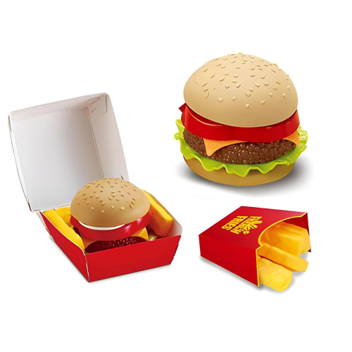 Mini set brze hrane – hamburger u kutiji i pomfrit