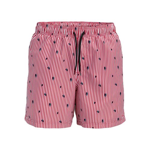 JJ Rebel by Jack & Jones kupaći šorc Hawaii Print za muškarce, crveno-beli, L