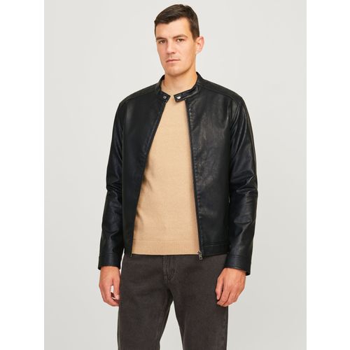 JJ Rebel by Jack & Jones jakna od veštačke kože Caleb za muškarce, crna, L
