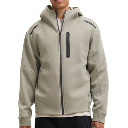 Jack & Jones dukserica Fusion sa kapuljačom i rajsferšlusom za muškarce, sivo-bež
