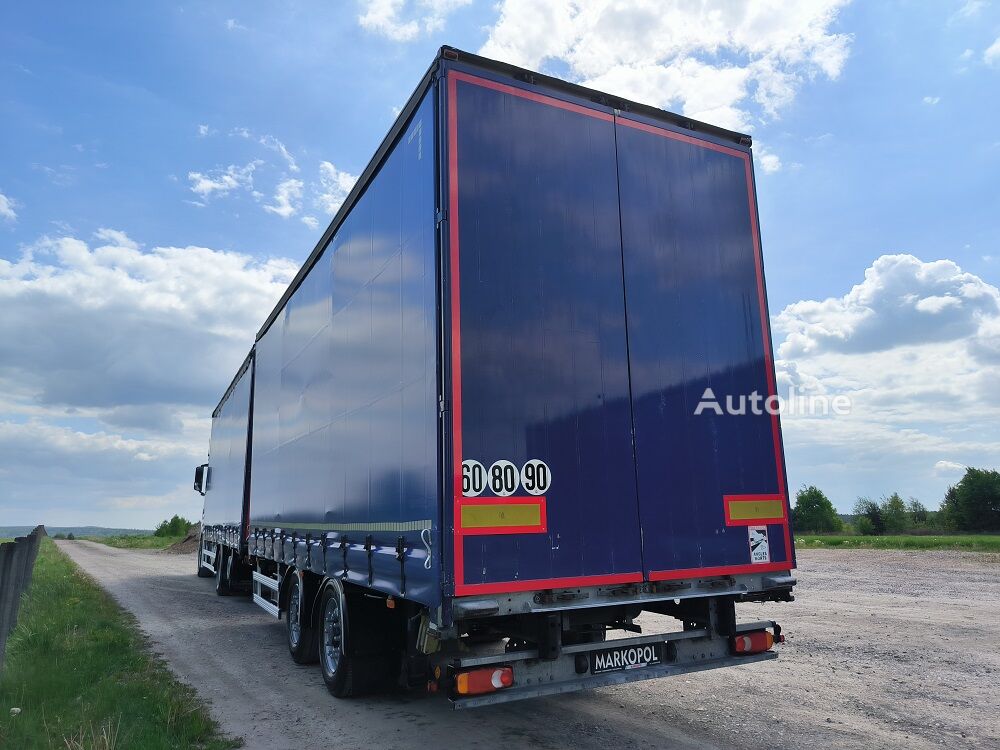 Mercedes-Benz Actros 2545/ EURO 6 / AUTOMAT/ TANDEM ZESTAW PRZESTRZENNY PRZEJA kamion sa klizna zavesa cerada + prikolica sa kliznom ceradom