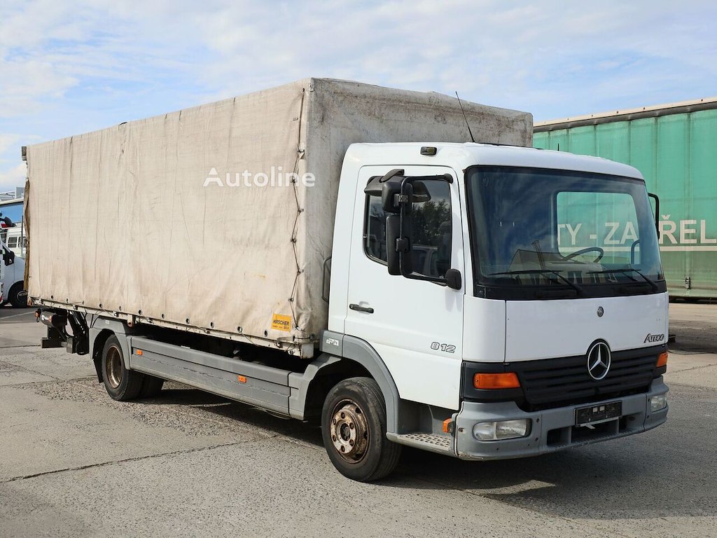 Mercedes-Benz ATEGO 812, VALNÍK S HYDRAULICKÝM ČELEM MBB, 16 PALET kamion s ceradom
