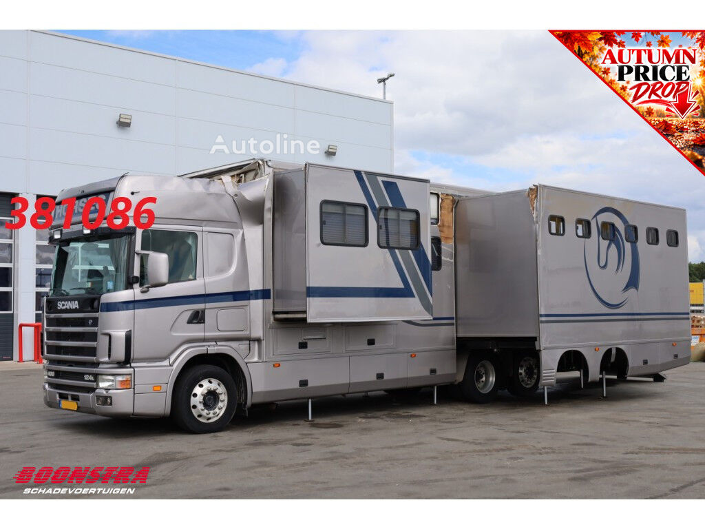 Scania R 400 124 LB 6X2 Pop-out 6-Boxes Reydams Wohnmobil kamion za prevoz konja