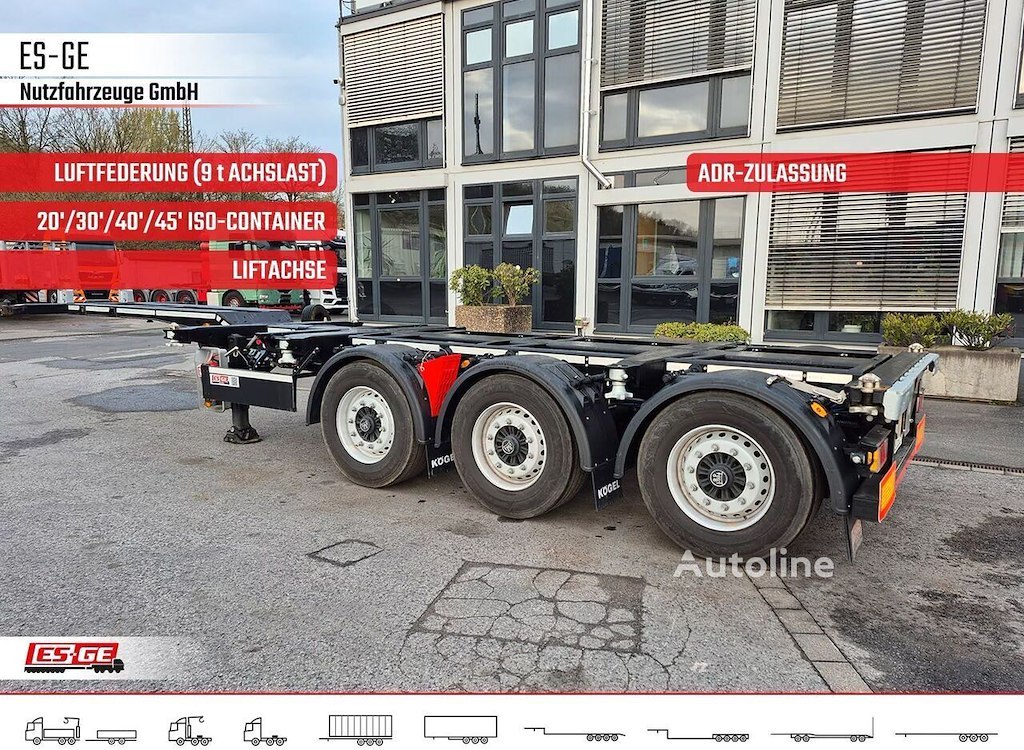 Nova Kögel PORT 45 TRIPLEX poluprikolica za prevoz kontejnera