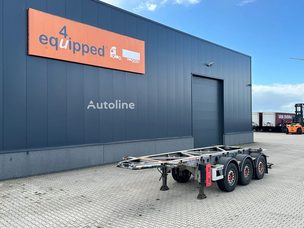 Van Hool 20FT ADR chassis / empty weight: 3.260kg / discbrakes / liftaxle poluprikolica za prevoz kontejnera