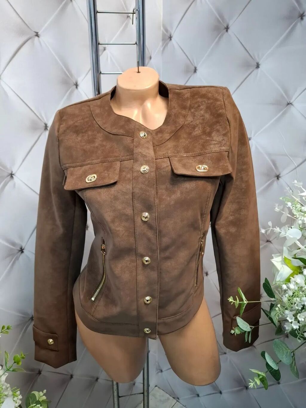 Ženska jakna od eko antilopa - Materijal: meki eko antilop koji pruža