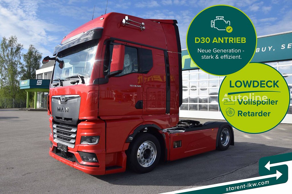 Novi MAN TGX 18.520 Low Deck D30 Retarder Standklima LED MIETE tegljač
