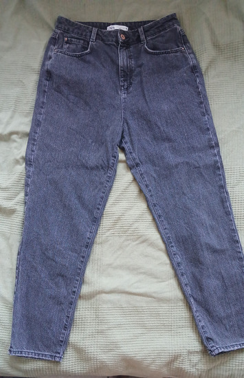 Zara sive mom jeans teksas farmerke, 40