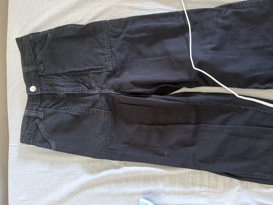 H&M crne wide leg farmerke