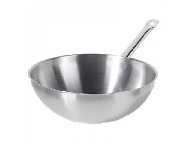 Profesionalni wok tiganj od nerđajućeg čelika (Inox) Ø30cm – Indukcija M-Pro