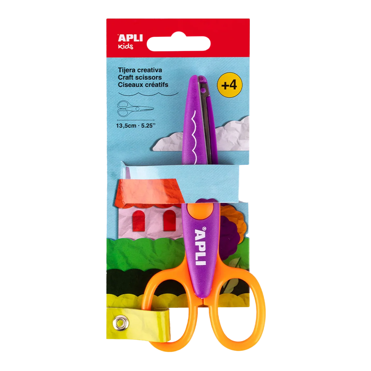 APLI kreativne makaze 13,5 cm, zaobljeni vrh, simetrične – polukruzi