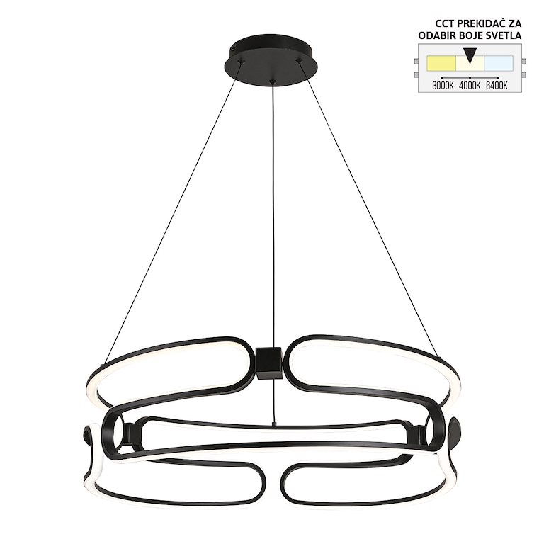 LED viseća lampa F2108-⁠60V BK CCT