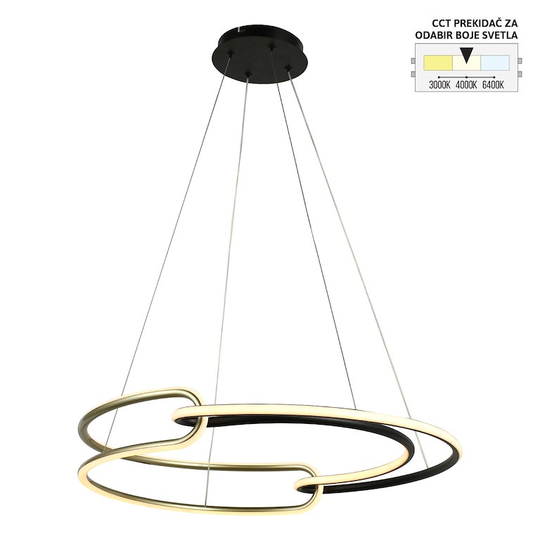 LED viseća lampa F2110-⁠36V BK+GD CCT