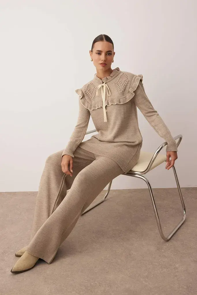 Trendyol Modest Ženski komplet Tctaw25Us00006, Bež