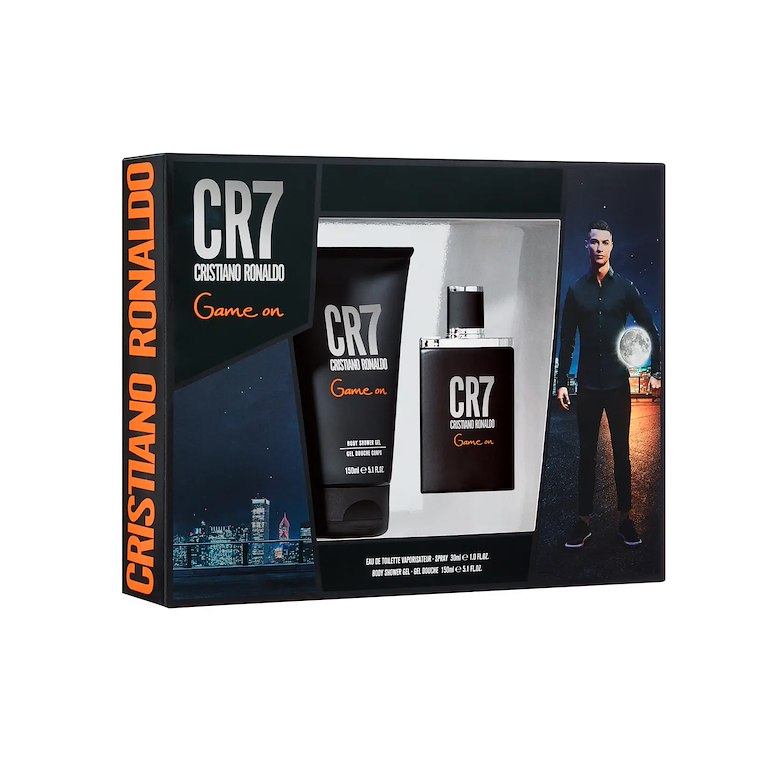CR7 Muški parfemski set Game on, EDT, 50ml + Gel za tuširanje, 150ml