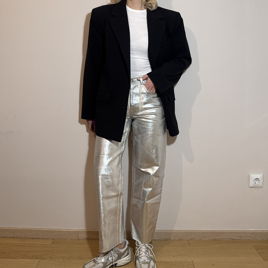 ZARA srebrne farmerke