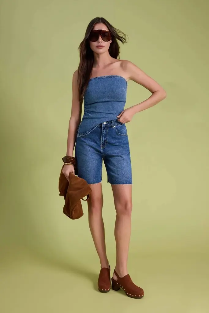 Trendyol Milla ženski šorts Twoss26Sr00107, tamnoplava