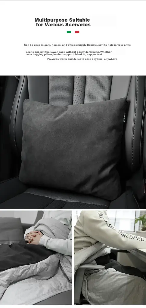 Bimll Jastuk i ćebe za auto sedište, dvonamensko, Crni