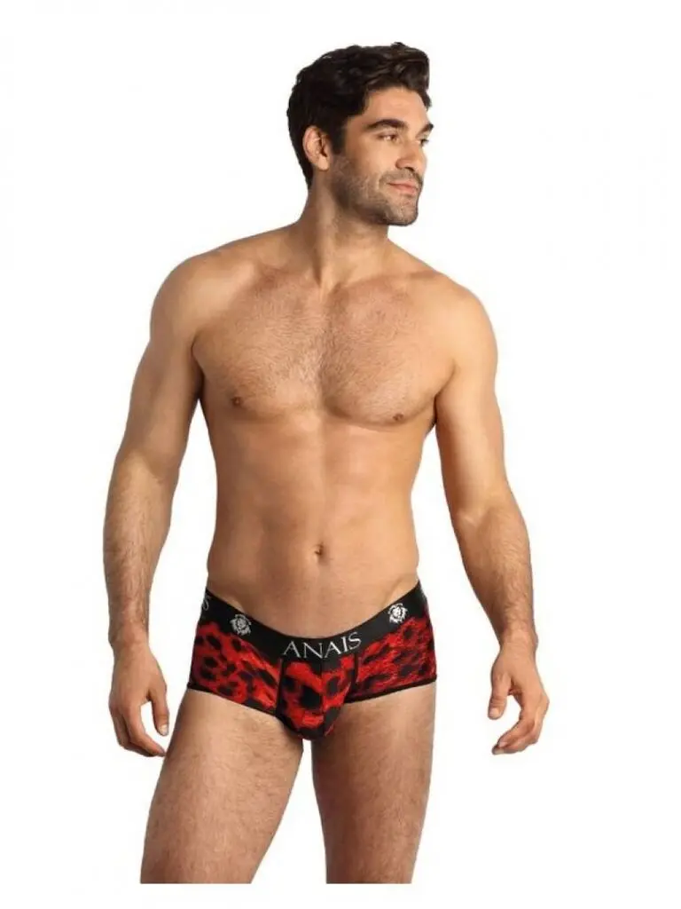 Muški sexy veš Savage Brief, Crno-crveni