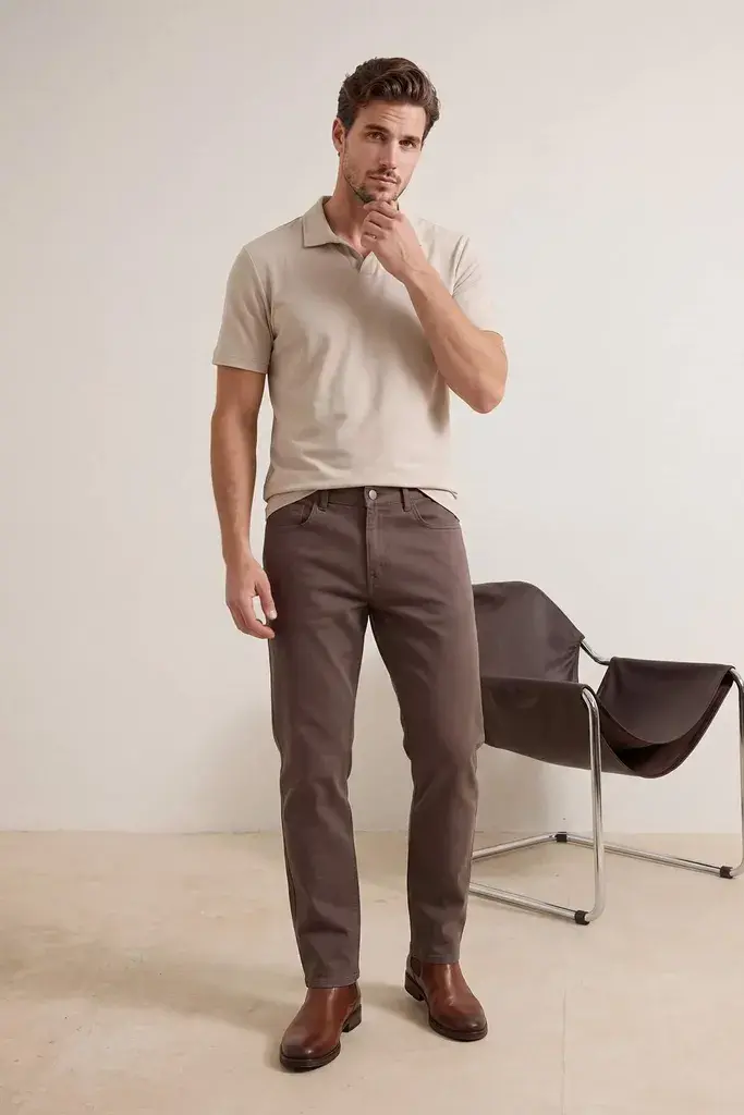 Trendyol muške pantalone Tmnss26Pl00017, taupe-bež