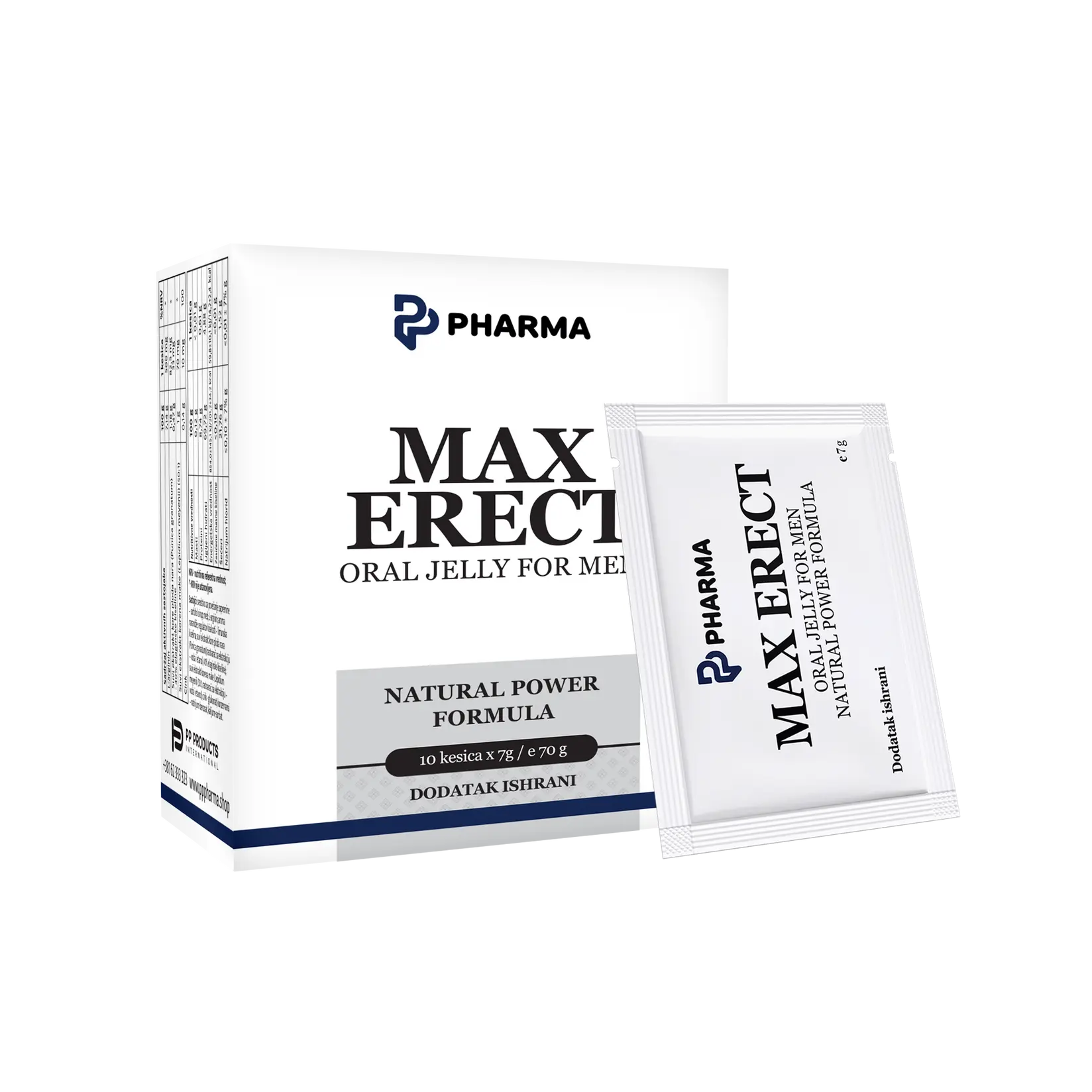 PP PRODUCTS Max Erect Oralni gel za snažnu erekciju, 10 kesica