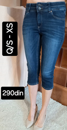 Q/S kapri pantalone teksas ženske XS/34