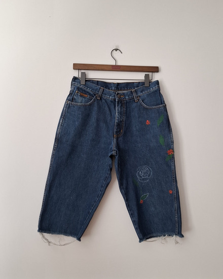 Wrangler vintage oslikane farmerke L/XL