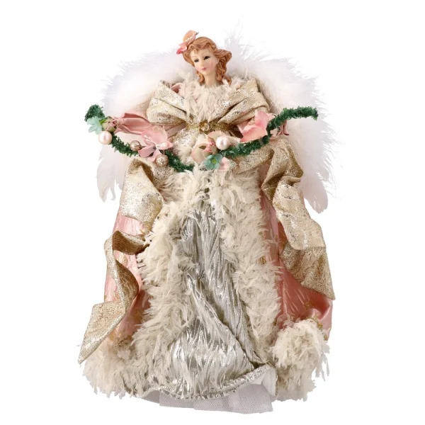 Angel 10, novogodišnja dekoracija, vila, zlatna, 40cm
