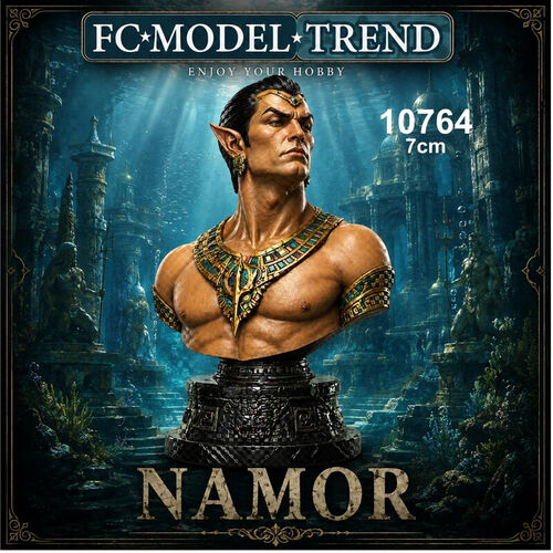 NEW! FC ModelTrend 10764 Namor 7cm Bust (3D-Printed)