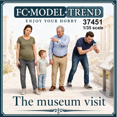 NEW! FC ModelTrend 37451 The Museum Visit (4 Figures / 3D-Printed)