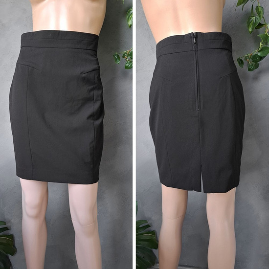 H&M crna duboka suknja S