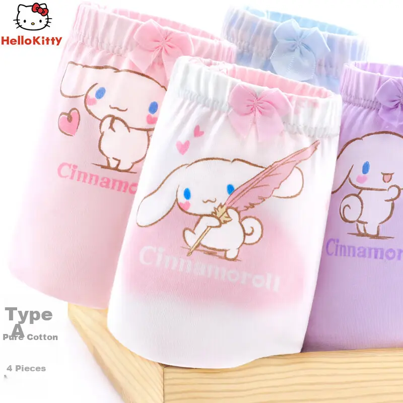 Hello Kitty Set gaćica za devojčice, 4 komada, Višebojni