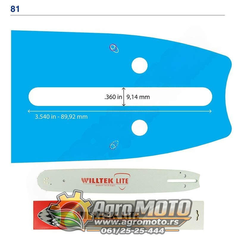 Mač testere (vodilica lanca) 50 cm 36 zuba 3/8" 1,5 Alpina Dolmar Husqvarna Wiltek