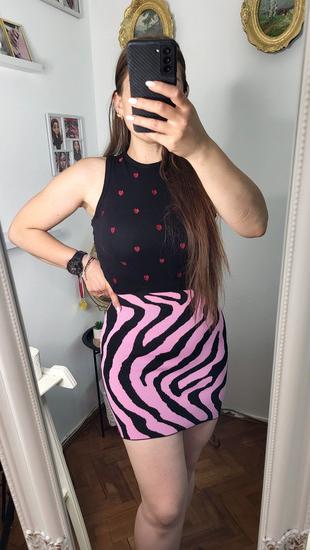 Suknjica roze/crna