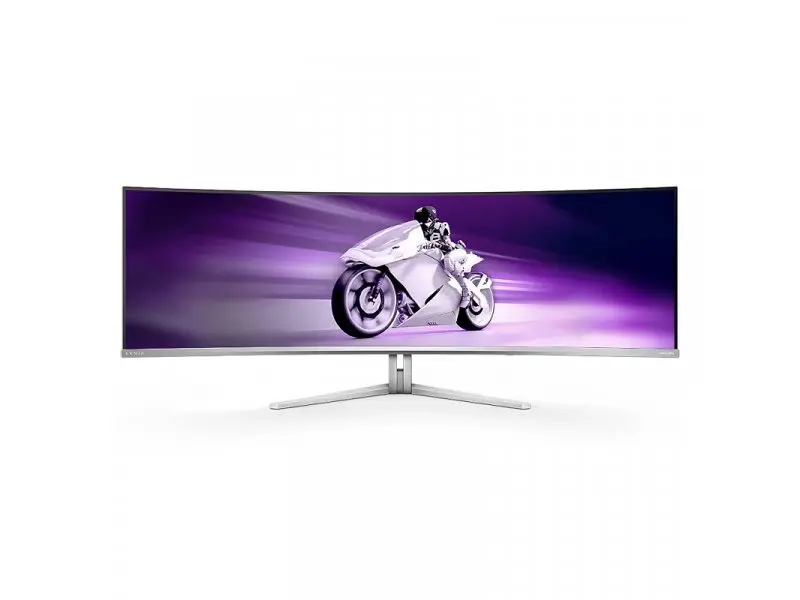 Philips 49M2C8900/00 Evnia Monitor, 49", QD OLED, Dual QHD 5120x1440, 240Hz, USB-C, 49", Zakrivljen, Sivi