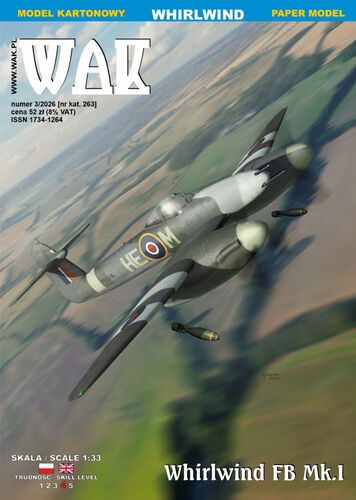NEW! WAK 263 Westland Whirlwind FB Mk.I - brytyjski myśliwiec z 1942 roku