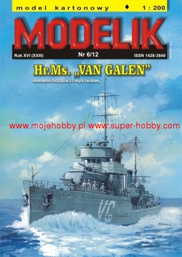 Modelik 06_12 Hr. Ms. VAN GALEN - Holenderski niszczyciel z II wojny światowej