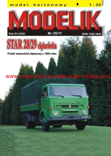 Modelik 35_11 STAR 28/29 ciężarówka - Polski samochód ciężarowy z 1964 roku