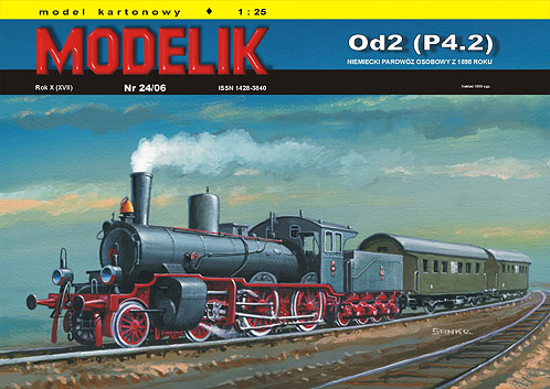 Modelik 24_06 Od2 (P4.2) GERMAN PASSENGER STEAM LOCOMOTIVE FROM 1898