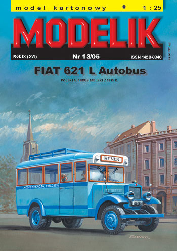 Modelik 13_05 Polish bus FIAT 621 L Autobus