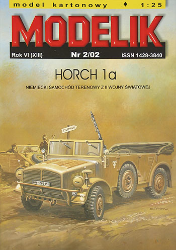 Modelik 02_02 HORCH 1a GERMAN PASSENGER-TERRAIN CAR FROM W.W. 2ND