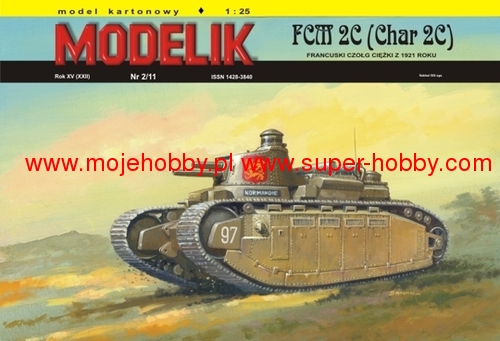 Modelik 02_11 FCM 2C francuski czołg ciężki z 1921 roku