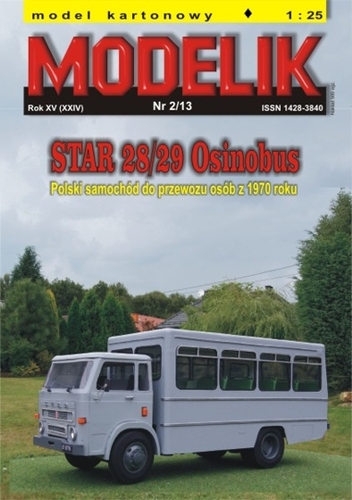 Modelik 02_13 STAR 28/29 Osinobus - Polski samochód do przewozu osób z 1970 roku