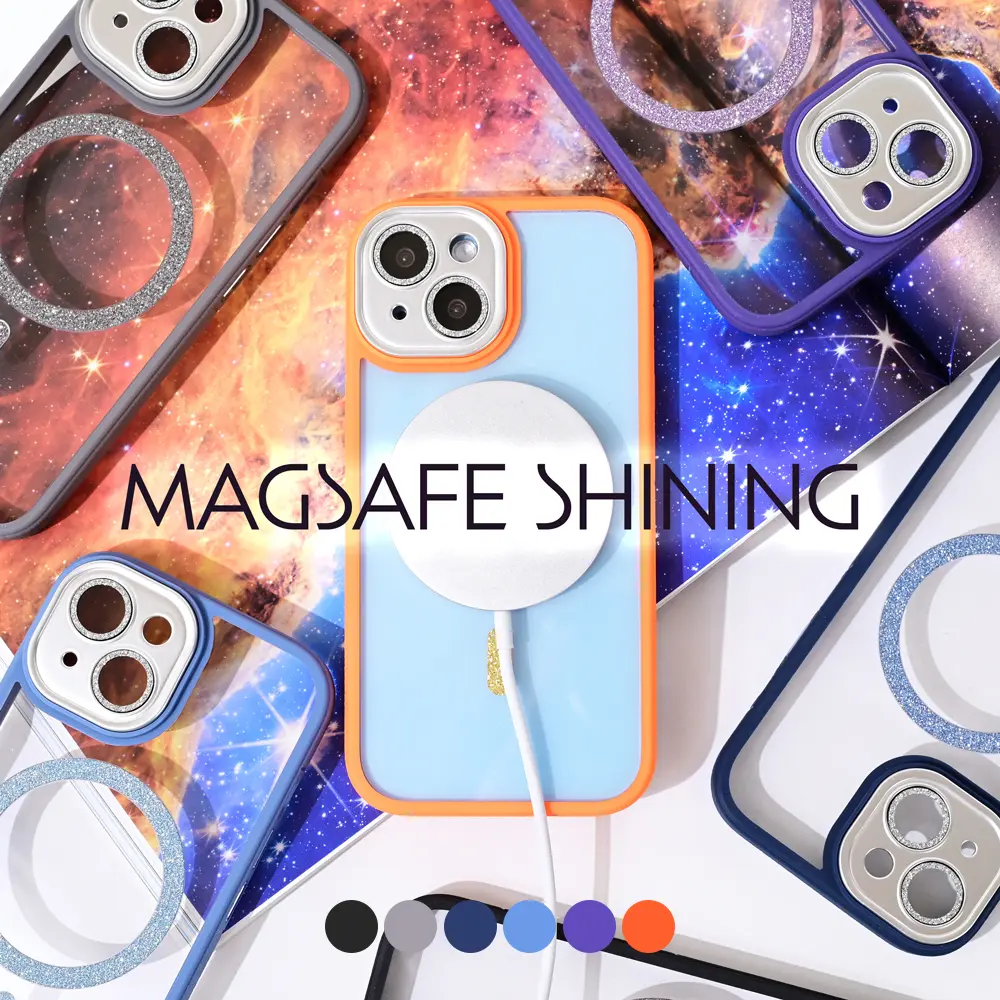 Maska za mobilni telefon iPhone 15 SHINING, Magsafe, Narandžasta