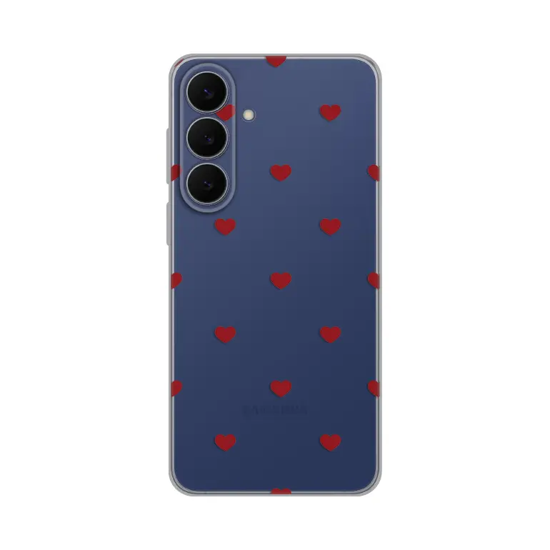 Maska za Samsung Galaxy S25 Fe Red Hearts Silikonska Print