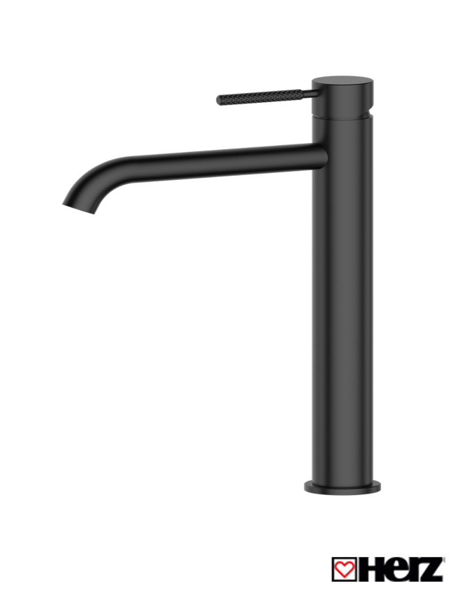 Baterija za lavabo visoka LUMA Black Chrome j12BC 00620BC Herz